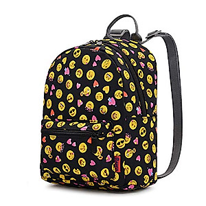 Bravo BTS Mini Backpack, Beautiful 11" Fashion Design Casual Daypack, All Purpose Essentual Bag (Emoji)