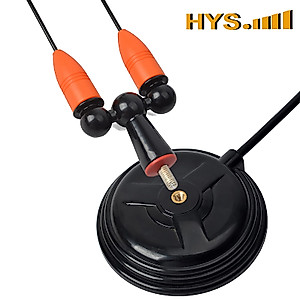 HYS Amateur Antennas Dual-Band VHF 144/UHF 430MHz Magnetic Base Mobile Antenna W/13 ft RG58 Coax Cable UHF-male/PL259 for Motorola Kenwood Midland SO239 Mobile Radios (Orange&Black)