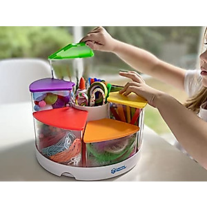 Create-a-Space See-Thru Spinning Bins, Classroom Organization, School Supplies Organizer, Desk Organization, Pen Holder, 14 Pieces