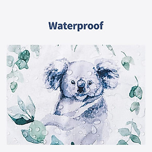 Baby Wet Dry Bags - 2 Pack 11.8 * 15.7 Inch Reusable, Washable Cloth Diapers for Baby Stroller, Diapers, Travel Bags Beach, Pool, Gym Bag with Two Zippered Pockets Cute Animal Pattern (Polar Bear)