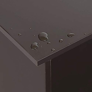 Saturnpower 30 inches Kids Wooden Toy Chest Storage Space with 2 Safety Hinge Modern Decorative Toys Bench Box for Playroom Bedroom Living Room (Brown)