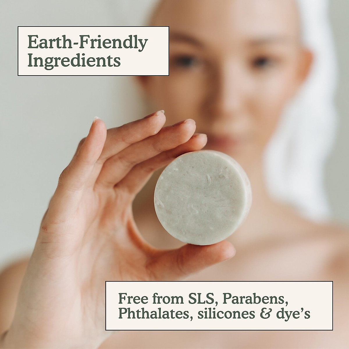 Zero Waste MVMT Conditioner Bar | Peppermint + Eucalyptus | Eco-friendly Conditioner with Travel Container | Natural Salon Quality Conditioner, Zero Waste & Plastic Free