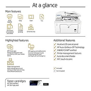 HP Laserjet Pro M227fdn All-in-One Monochrome Laser Printer with Auto Two-Sided Printing, Mobile Printing, Fax & Built-in Ethernet, Amazon Dash Replenishment Ready (G3Q79A) (Renewed)