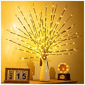 KXCOFTXI 3 Pack Twig Lights, Prelit Branches, USB Plug in Branches Lights with 60 LED Bulbs, Romantic Decorative Iights for Vase, Lighted Tree Branches for Indoor, Plug in Lighted Branches for Party