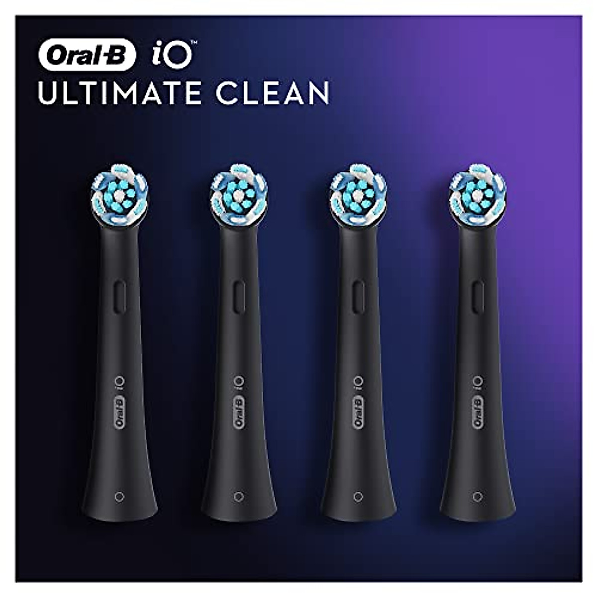Oral-B - iO Ultimate Clean Replacement Heads, Black - 4 Pieces