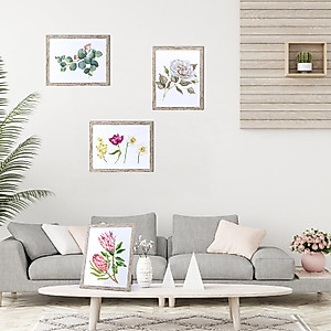 Giftgarden 11x14 Picture Frame Distressed Beige White Set of 12, Multi Rustic Wood Grain 11 by 14 Photo Frames Bulk for Wall or Tabletop Display