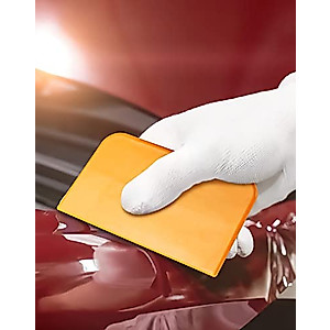 QWORK Body Filler Spreaders, 15 Pcs Car Scraper Kit, Automotive Fillers Hard Plastic Spreaders, Soft Installation Tool for Auto Glass Cleaning, Caulking Agents Car Body Maintenance