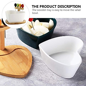 Cabilock Gourmet Food Container 1 Set Fruit Bowl with Fork White Mini Stainless Steel Pistachio Soup Bowls Mini Candy