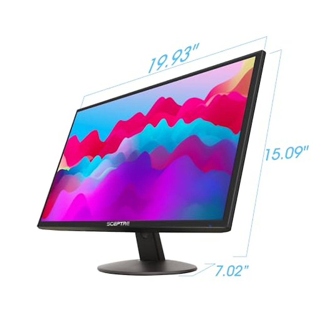 Sceptre 22" 75hz 1080p LED Monitor HDMI x2 VGA 99% sRGB Wall Mount Ready Build-in Speakers, Machine Black 2021 (E22 Series)