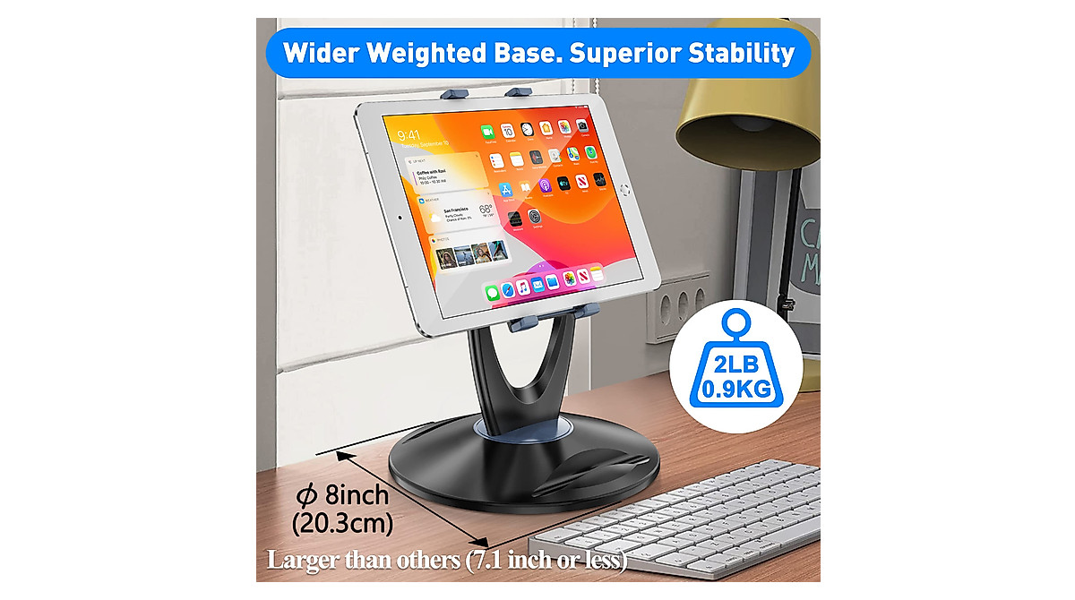 DeskLogics Adjustable Tablet Stand - 360° Swivel Design