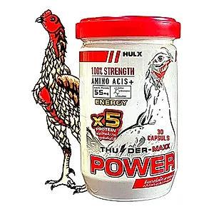 New MAXX 30 Capsules, Rooster Booster Vitamins Health Chicken Supplement Capsule, Increasing Energy Formula Stronger & More Power Healthy Feed Cock Fighting Gamecocks, Bird, Good Breeding, Hen Food