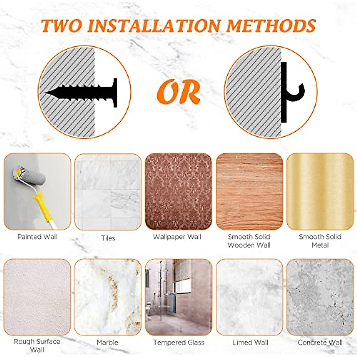 Elscop 4 Pack Shower Caddy Basket Shelf with Soap Holder, No Drilling Traceless Adhesive Shower Wall Shelves, Rustproof Kitchen Bathroom Shower Storage Organizer