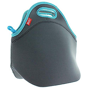 BUILT NY Gourmet Getaway Neoprene Lunch Tote (Gray with Blue Stitching)