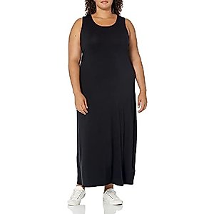 Amazon Essentials Women's Tank Maxi Dress, Black, Small
