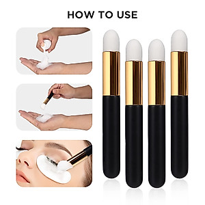 BEYELIAN 20 Pcs Lash Shampoo Brushes Set, Eyelash Extension Cleanser Brush, Blackhead Remover Brush, Nose Pore Deep Cleaning Brush, Soft and Comfortable Facial Makeup Remover Tools Black