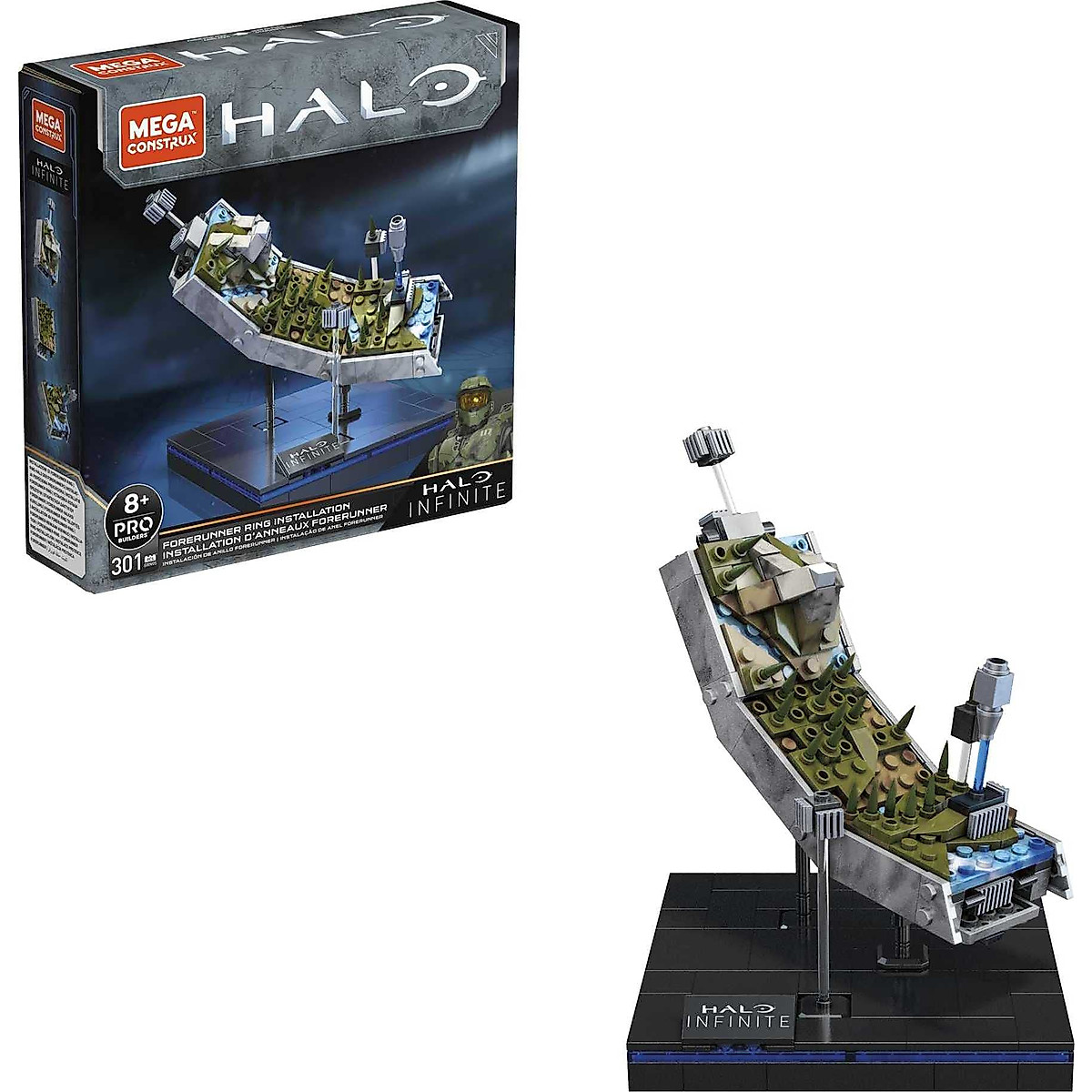 MEGA Halo Infinite Toy Building Set, Forerunner Ring Installation with 301 Pieces and Accessories, 5 Inches Tall, for Collectors