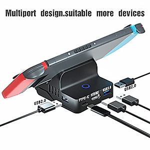 Switch Dock for Nintendo Switch/Switch OLED,Switch Docking Station Replacement for Official Nintendo Switch Dock,Travel Switch TV Dock 4K HDMI USB 3.0 Ports,Nintendo Switch Accessories