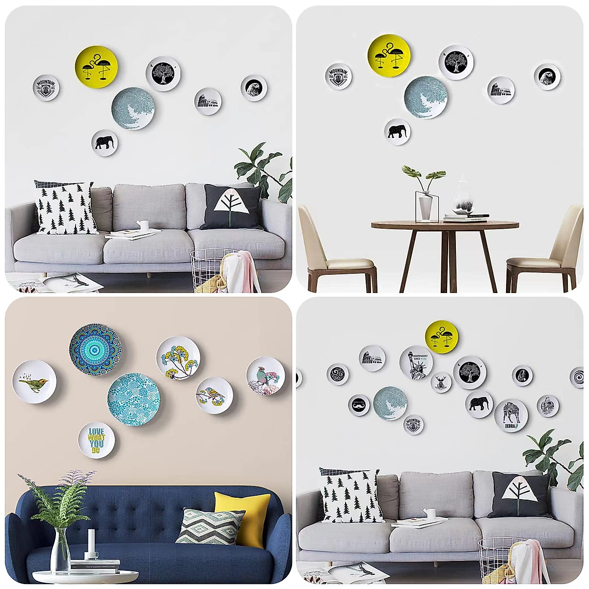 DUNPUTE 10 Pack Plate Hangers, Invisible Plate Hangers Golden Stainless Decorative Wire Plate Hangers for Decorative Plates and Antique Plates (Gold, 8 Inch)