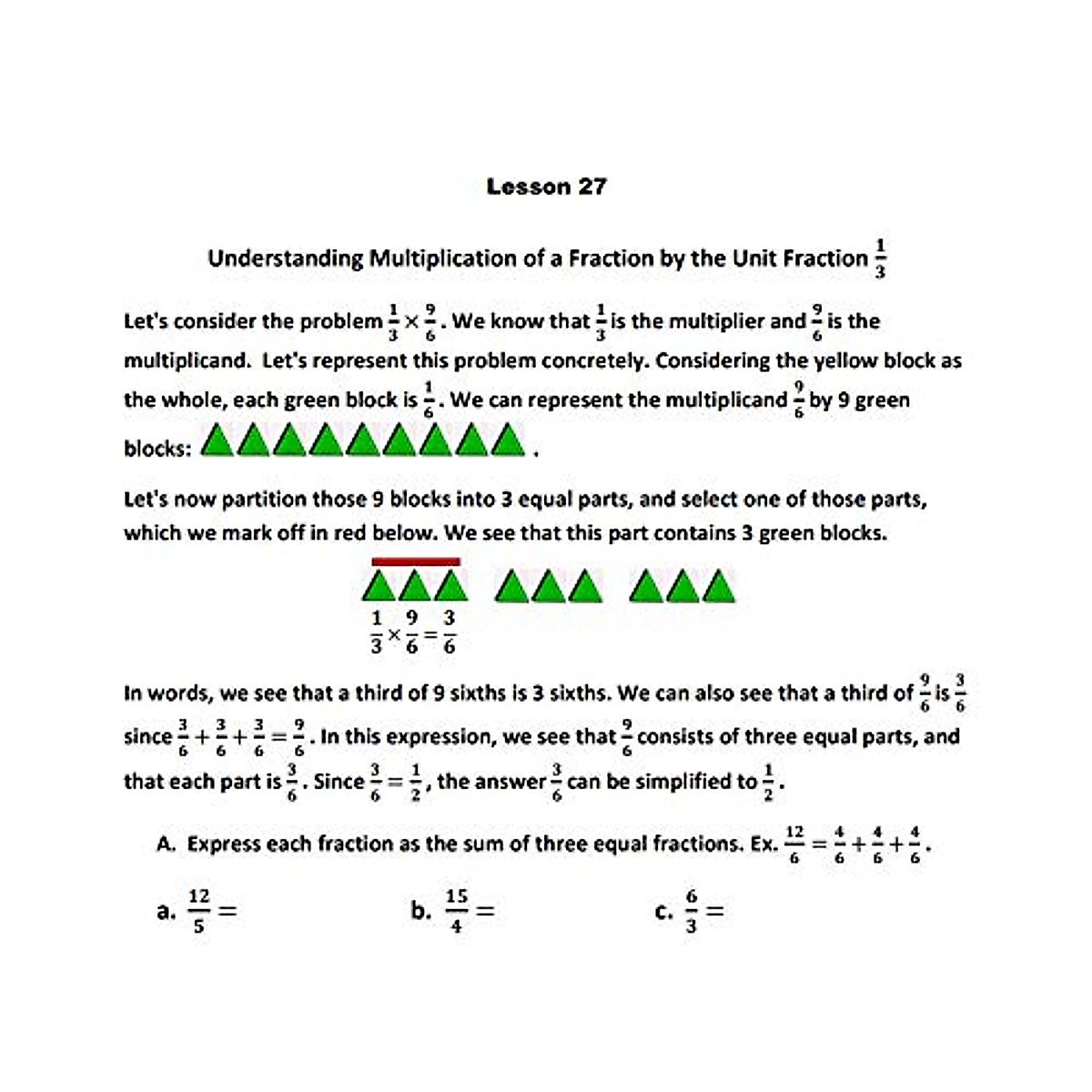 Developing Fractions Sense® C Class Set of Ten - Grade 5. A Concrete and Visual Approach to Fractions. Includes 10 Student workbooks, 10 Sets of Fraction manipulatives, Teacher Set and Answer Key.