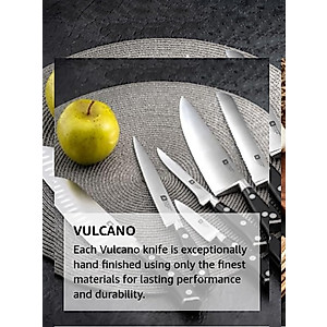 Richardson Sheffield Vulcano Professional Stainless Steel Knife Set, Small, Black, R075X2P580K69