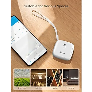Govee Bluetooth Hygrometer Thermometer, Temperature Gauge Humidity Meter, App Alerts, Free Data Export Storage, Up to 500 Days Battery Life, 230ft Connecting Range for Humidor, Greenhouse