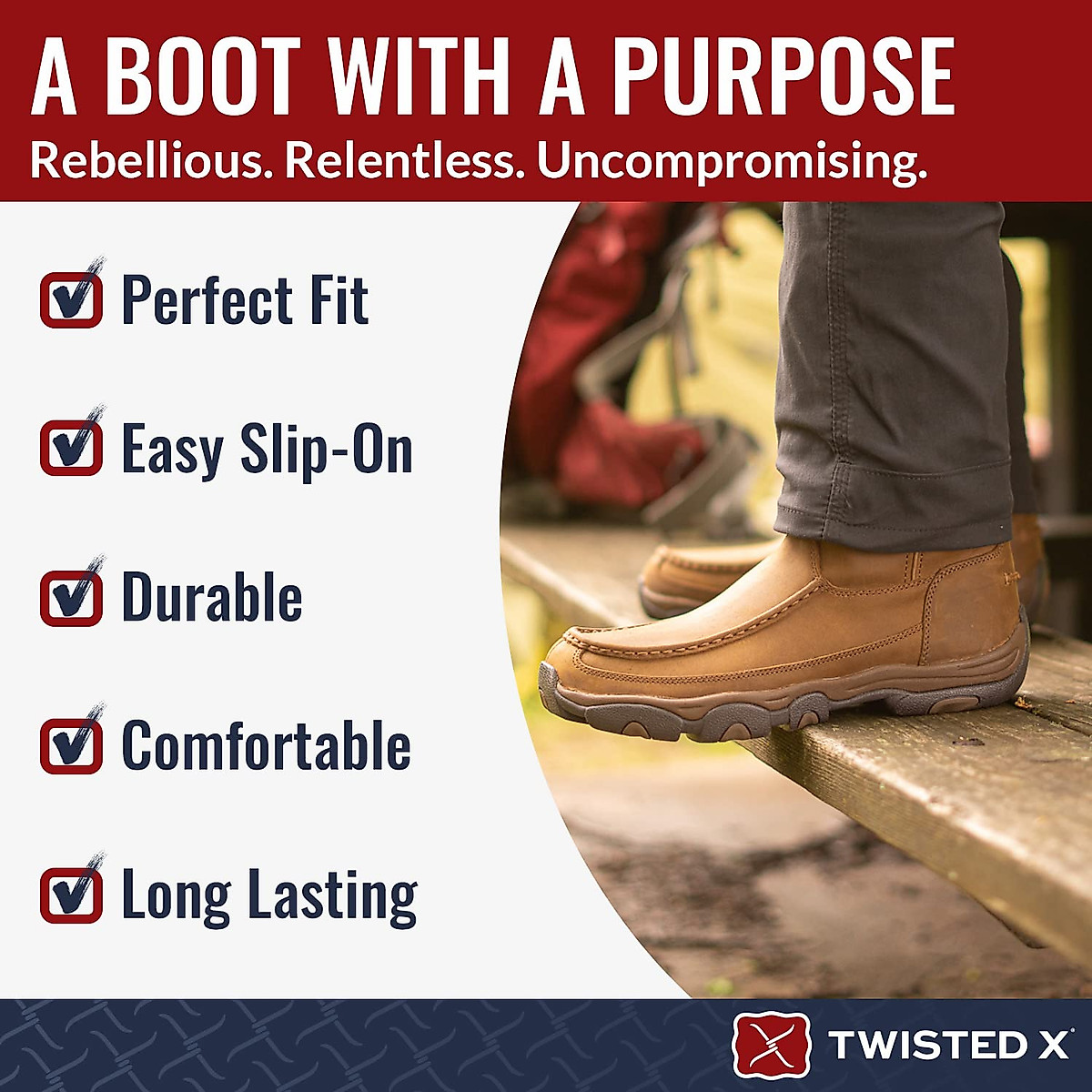 Twisted X Men’s Pull-On Hiking Boots - Handcrafted with Full-Grain Leather Vamp and 11” Shaft, Rubber Outsoles, ReinforcedPull-Holes, and EVA Midsoles, Distressed Saddle & Saddle, 9.5 (M)