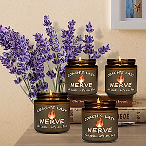 Coach Gifts Thank You Gifts for Coach Best Coach Gifts for Men Women Coach's Last Nerve Candle Gifts for Baseball Coach Softball Basketball Soccer Volleyball Tennis Rugby Swim Perfect Coach Present