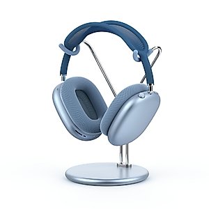 SODI Headphone Stand for AirPods Max - Desktop Headset Stand, Aluminum Anti-Slip Base Headphone Holder and Dock with Silicone Pad for Apple AirPods Max, Headphone Accessories for Desk, Blue
