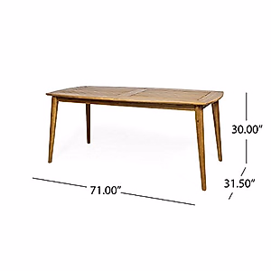 Christopher Knight Home Gwendolyn Outdoor Rustic Acacia Wood Dining Table, Teak
