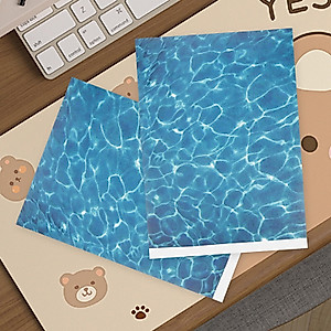 Lurrose 5 Sheets Pearlescent Ripple Stream Sheet Artificial Water Effect Sheet Panel Stream Pattern Lake River Diorama Scene Scenery for Home DIY Craft Art Blue