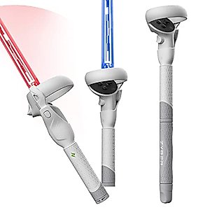 ZYBER Controller Extensions for Meta Quest 2 Accessories for Gorilla Tag Long Arms Sticks Beat Saber Handles Supernatural, VR Golf Club Attachment Extenders for Oculus Quest 2 VR Game