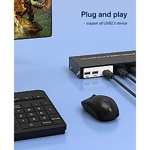 MT-VIKI 8 Port KVM Switch HDMI, 4K@30Hz 1U Rack Mount KVM HDMI Switch w/IR Remote & Wire-Desktop Controller & 8 HDMI KVM Cables & Rack Ears