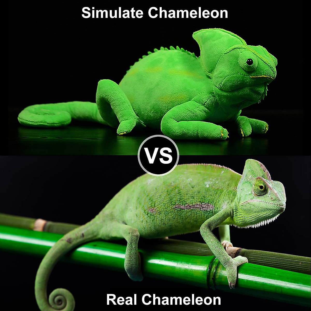 ZHONGXIN MADE Stuffed Animal Chameleon Plush Toy - 15 inch Green Stuffed Toys Realistic Chameleon, Gifts for Kids