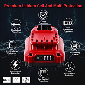 TenHutt 【Upgrade Li-ion】 20V 3.0Ah Replacement Battery for Craftsman 20V Battery V20 Lithium Ion CMCB205 CMCB204 CMCB206 CMCB202 CMCB201 20V Cordless Power Tools