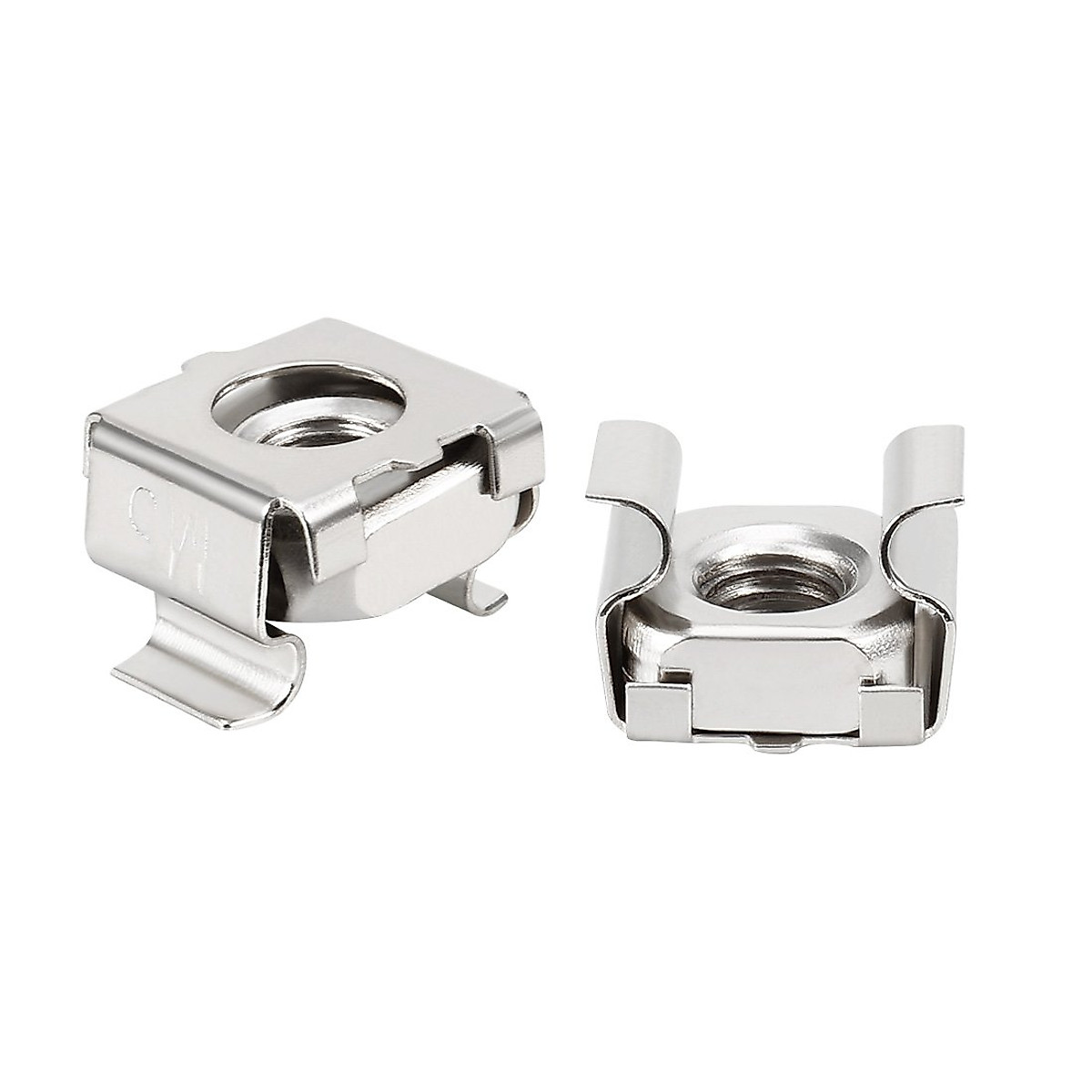 uxcell 55 Pack, M5 Cage Nut, Carbon Steel Nickel Plated for Server Shelf Cabinet
