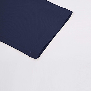 GRACE KARIN Women's Comfy Fold Over Polyester Pants Elastic Waist Dark Blue Size 2XL