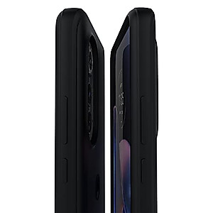 Motorola Moto Edge (2022) Soft Protective Case- Slim Fit- Silicone Coated Exterior, Microfiber Interior Lining, Precision Cutouts, Shock Absorbing Covers- Black [NOT for Edge Plus 2022]