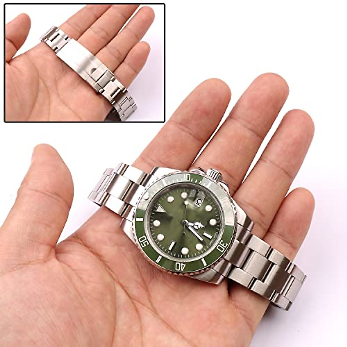 FACLE 20mm Stainless Steel Watch Strap Suitable for Rolex GMT Watch wrist strap accessories watchbands