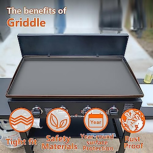 Griddle Silicone Protective Mat Cover for Blackstone 17"22"28"36"Pro, JOOKKI Griddle Grill Mat Heavy Duty Waterproof Griddle Protect Your Grill .(28”Pro, Grey)