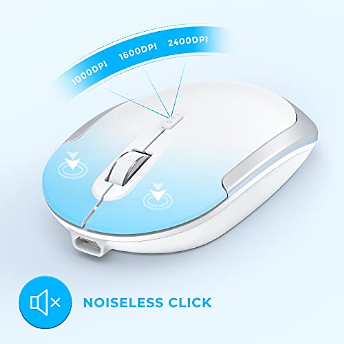 Bluetooth Keyboard Mouse for Mac OS, Ultra Slim Rechargeable Multi-Device Wireless Keyboard Mouse Combo for iMac, MacBook Pro, MacBook Air, iPad