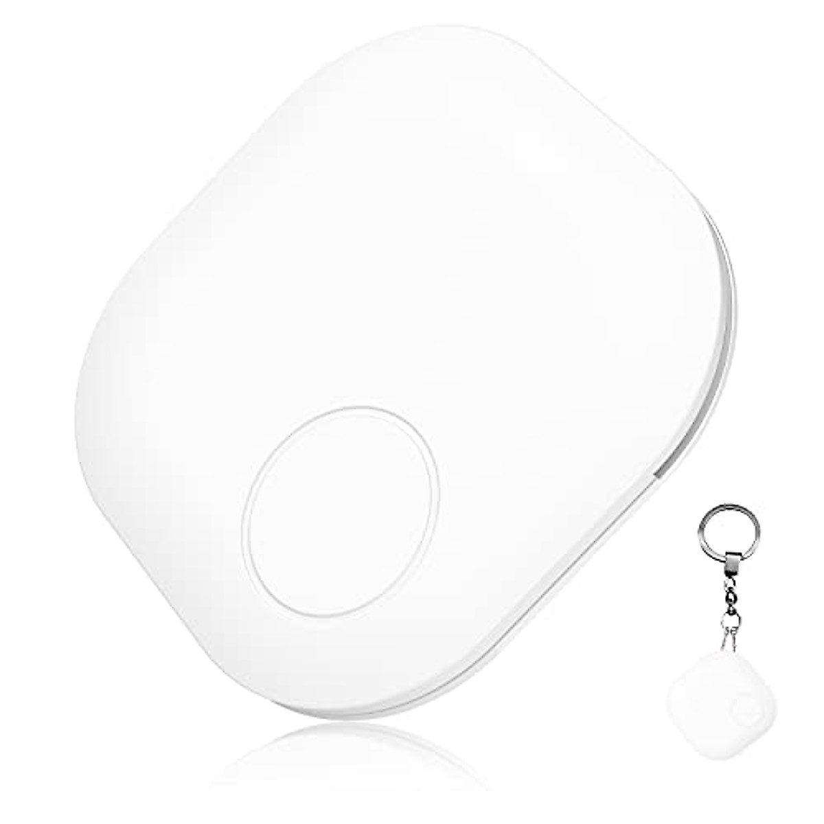 MICFLIP Key Finder (White, 1-Pack), Android Not Supported, Works with Apple Find My (iOS Only), Key Finder, Bluetooth Tracker for Earbuds and Luggage, Phone Finder, Waterproof