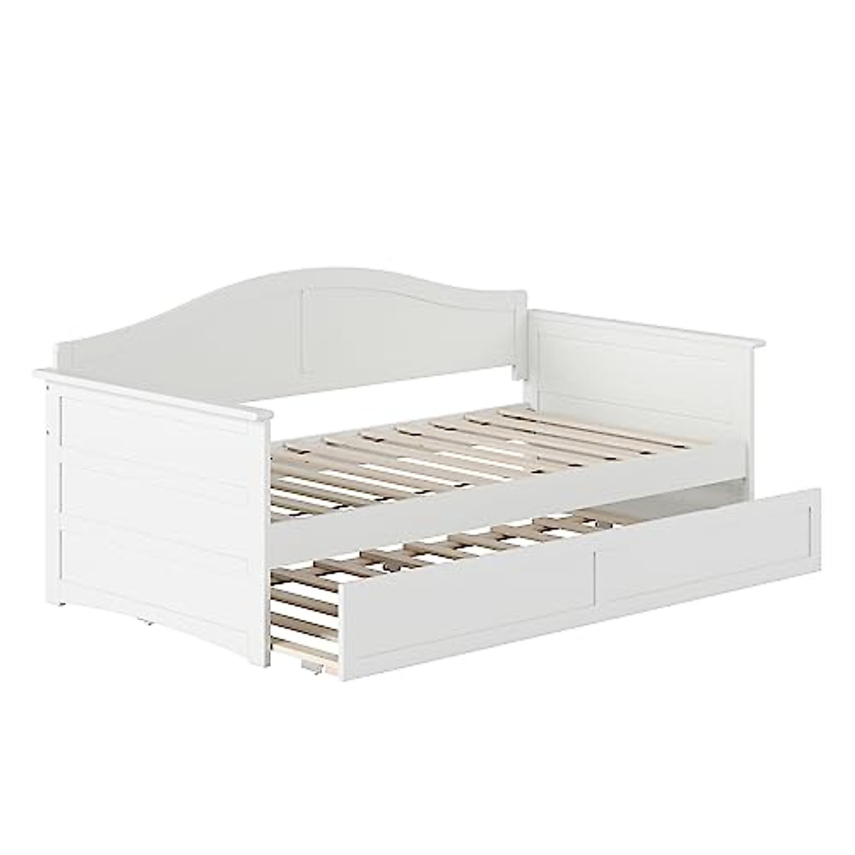 AFI, Acadia Twin Size Wood Daybed Frame with Twin Trundle, White