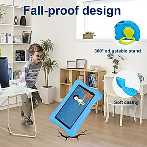 BYTENUC Kids Tablet, 10 inch Tablet for Kids, Kidoz Pre-Installed, Parental Control, 2GB RAM 32GB Storage, Bluetooth, WiFi, Dual Camera, Android Tablet for Kids with Shockproof Case and Stylus