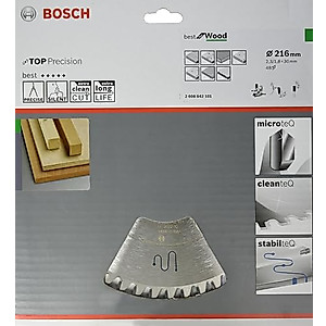Bosch 2608642101 Circular Saw Blade"Top Precision" Bswob 8.5inx30mm 48T