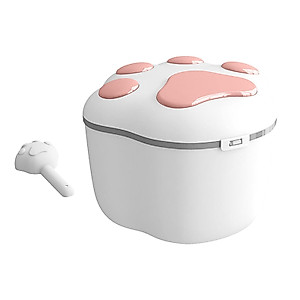 MagiDeal 10KG Large Capacity Food Storage Container, Cereal Rice Flour Dispenser Box with Lids, Sealed Can, Pink