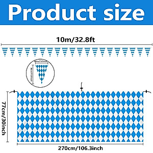 Oktoberfest Fabric Bunting, Oktoberfest Bunting with Oktoberfest Bavarian Pennant Banner for Oktoberfest Party,German Bavarian Beer Festival Decoration Supplies