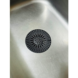 Generic Silicone Drain Protector (3pk) Fits Most Sinks and Bathtubs, Gray, SDC003