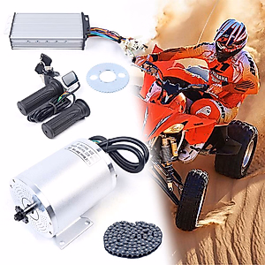 Kathring Electric Brushless Motor Complete Kit, DC 48V 2000W Electric Drive Bike Conversion Kit for E-bike Scooter Bicycle Conversion Drive Motor, DIY Part