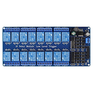 AOICRIE 12V 16-Channel Relay Interface Board Module Optocoupler LED LM2576 Power for Arduino DIY Kit PiC ARM AVR