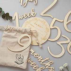 Baby Milestone Numbers|Baby Photo Props Wooden|Newborn Birth Announcement Card Wooden|